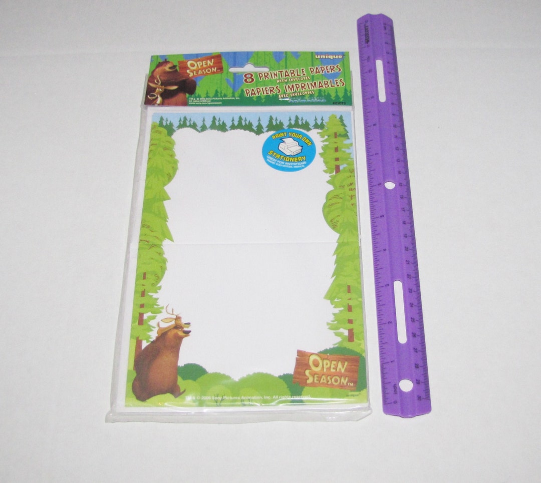 Open Season Printable Invitations/papers #21075, 8 per Package With ...