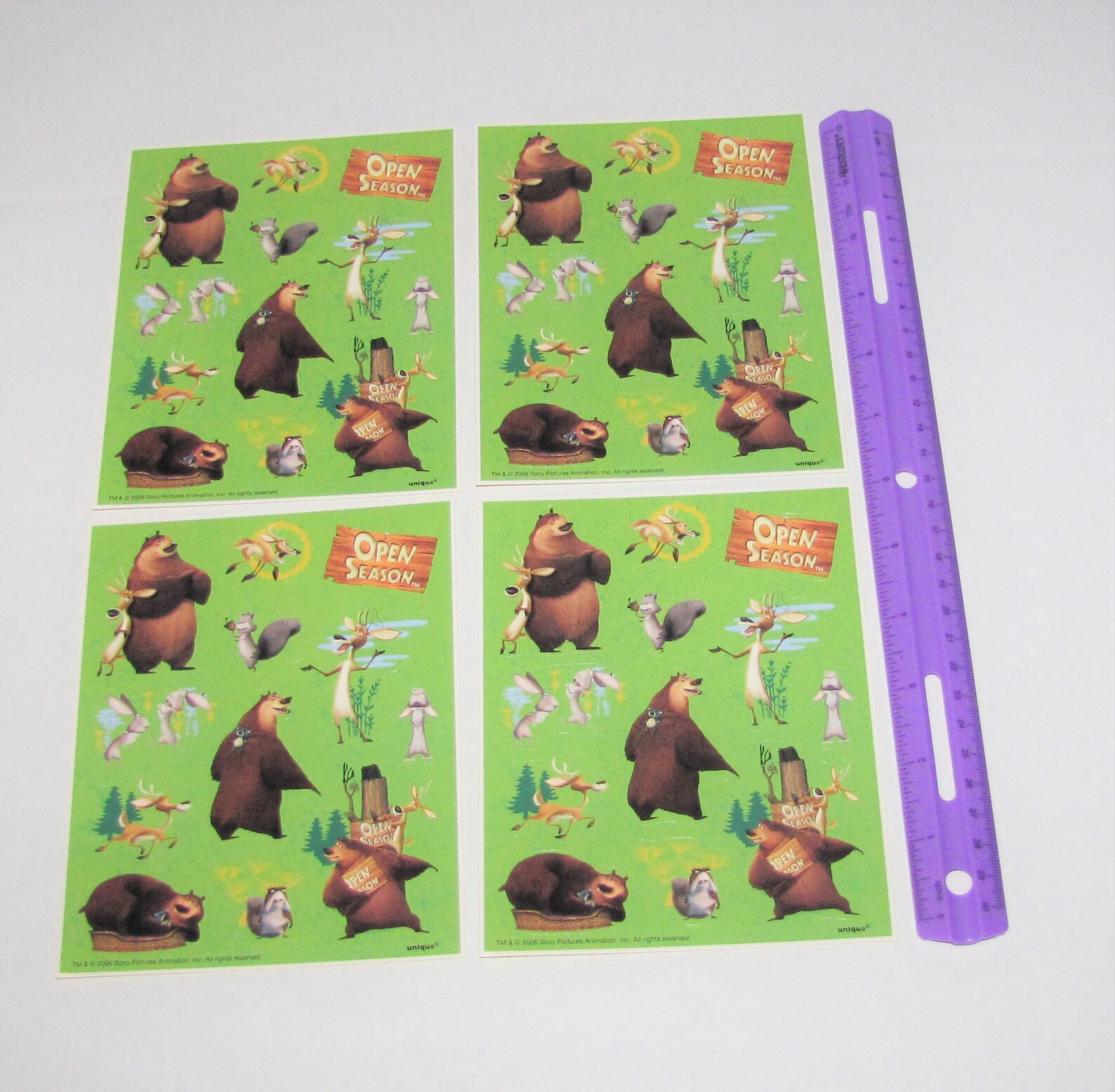 Open Season Stickers Party Favor 21067 4 sheets per pack - Etsy.de