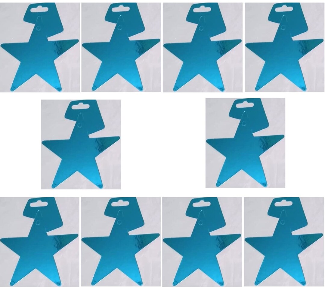 10 Pieces Turquoise 5 Inch Star Cutouts #55837-T, Turquoise Star ...