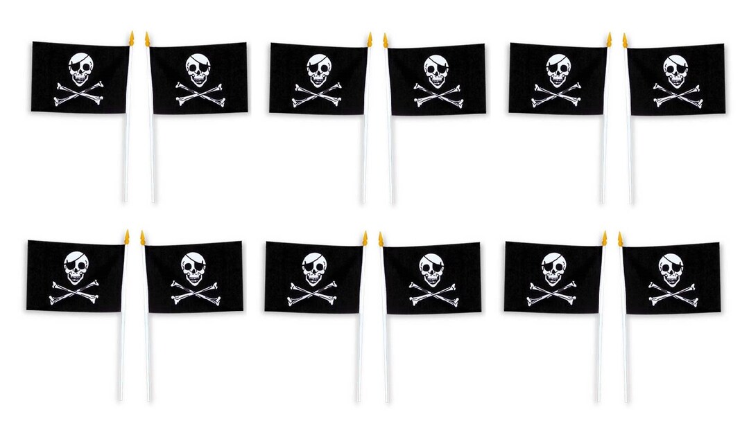 4x6 Pirate Flag on Plastic Stick 50981p, 12 Pieces - Etsy