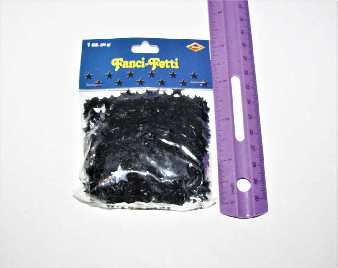 Black Metallic Confetti, Each Pkg 1 Oz, Black Stars Confetti - Etsy