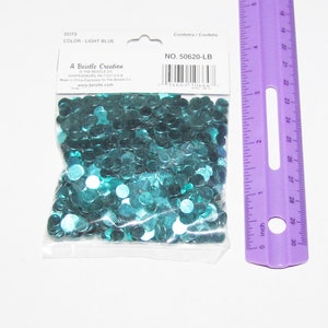 Light Blue Metallic Confetti Each Pkg 1 Oz Circles Stars or - Etsy