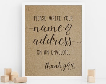 Please Address Envelope Sign - Etsy