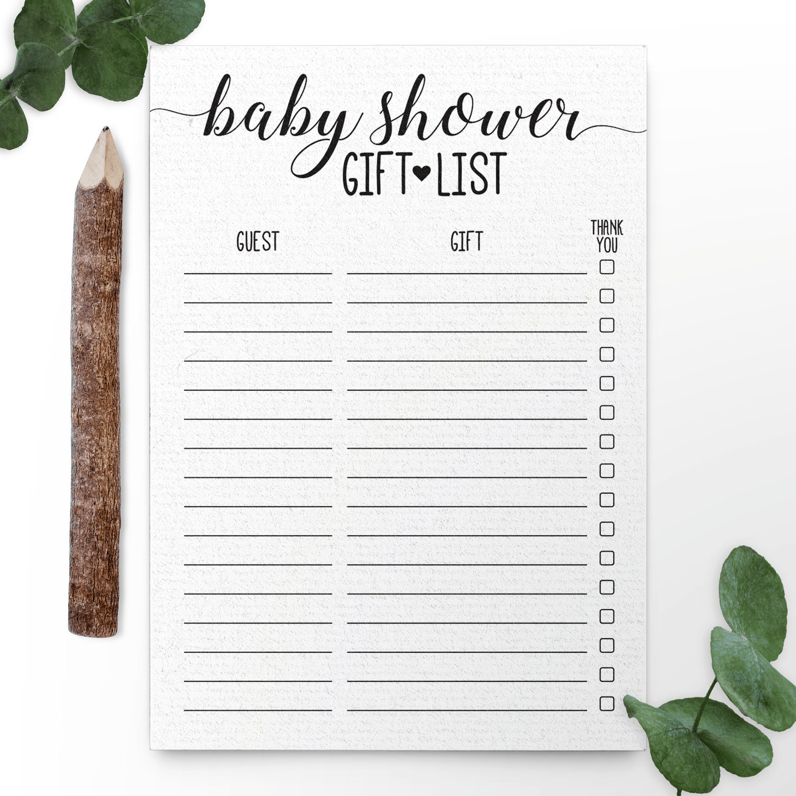 Baby Shower Gift List - Etsy