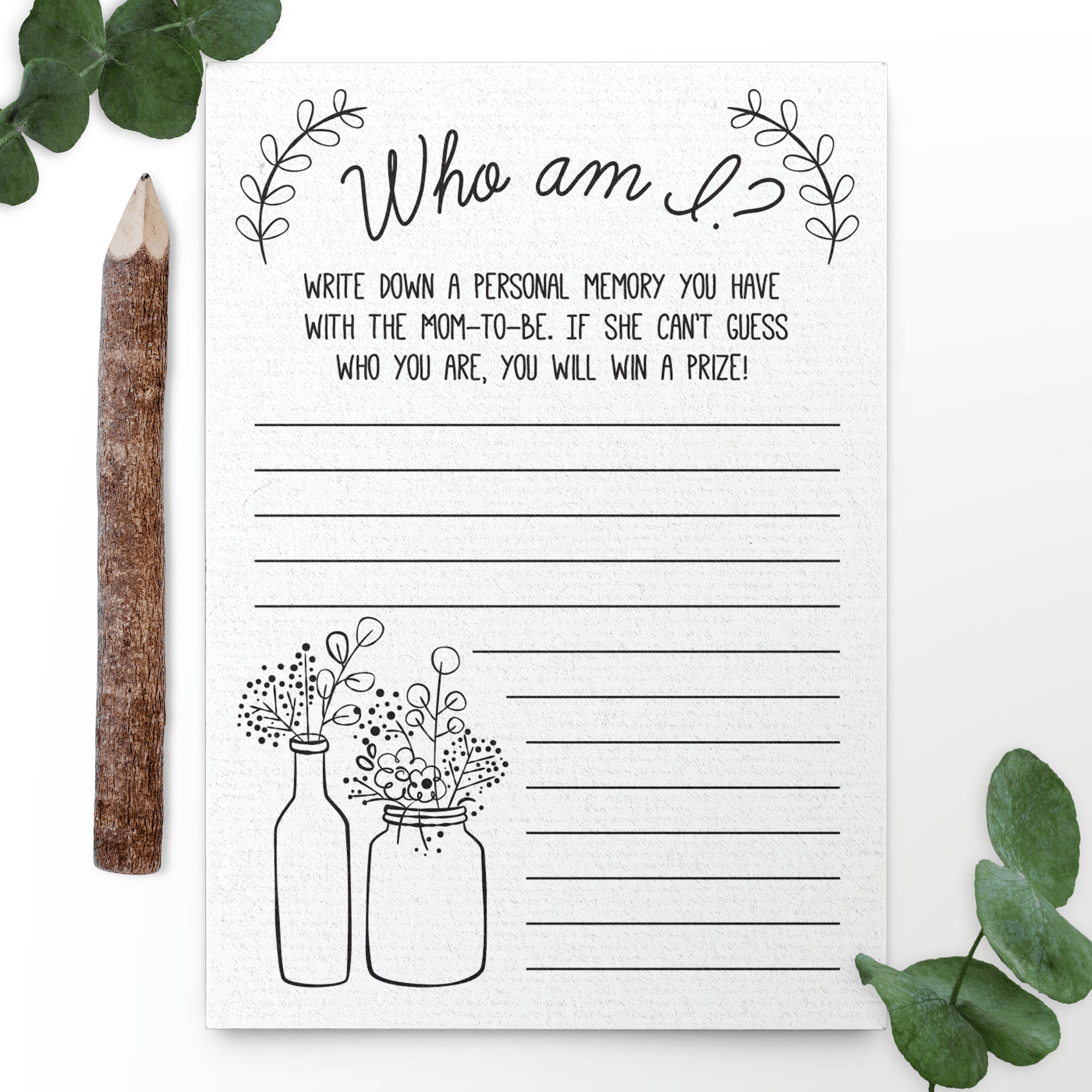 Who Am I Game . Who Am I Baby Shower Game . Printable Baby | Etsy