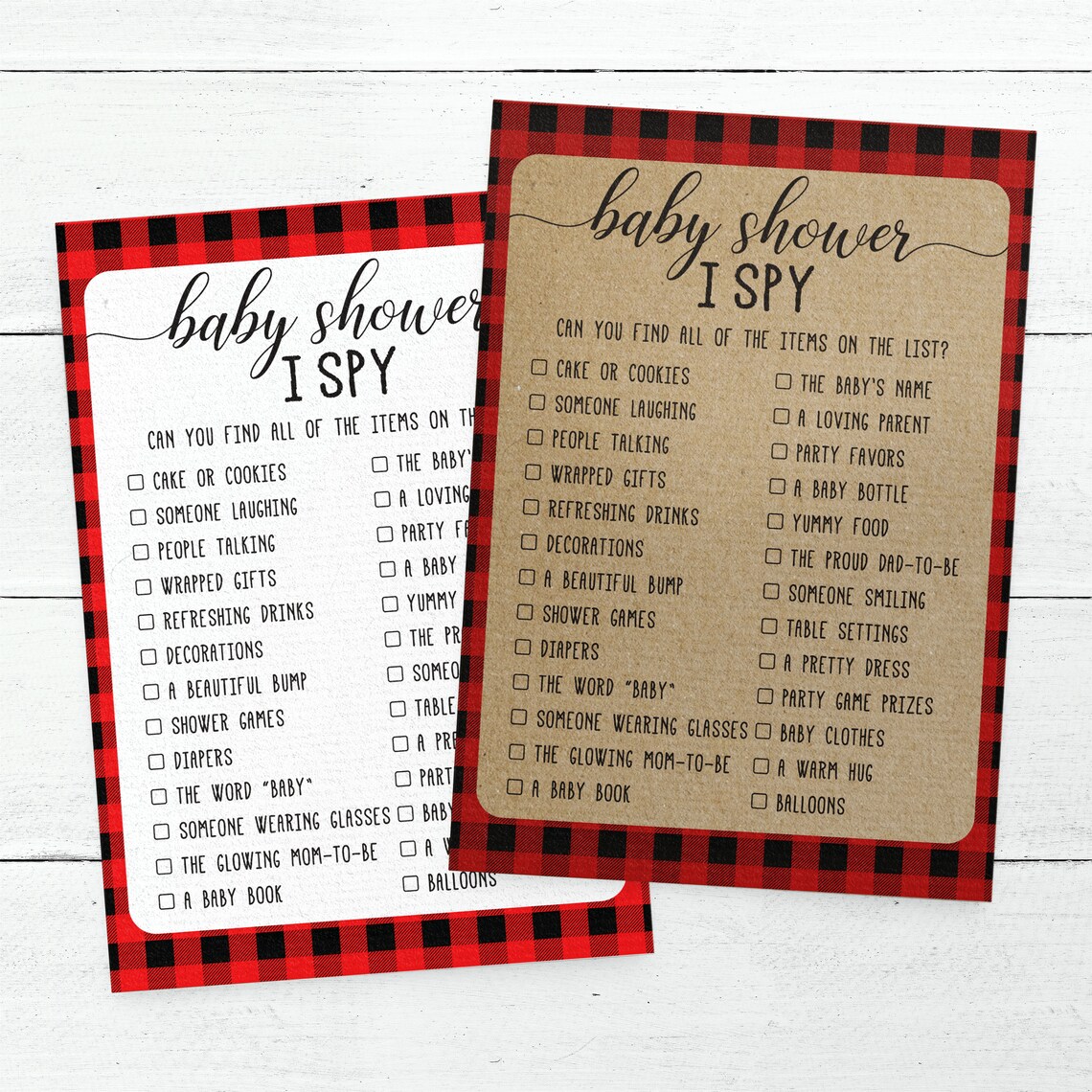 Baby Shower I Spy . I Spy Scavenger Hunt for Baby Shower . | Etsy