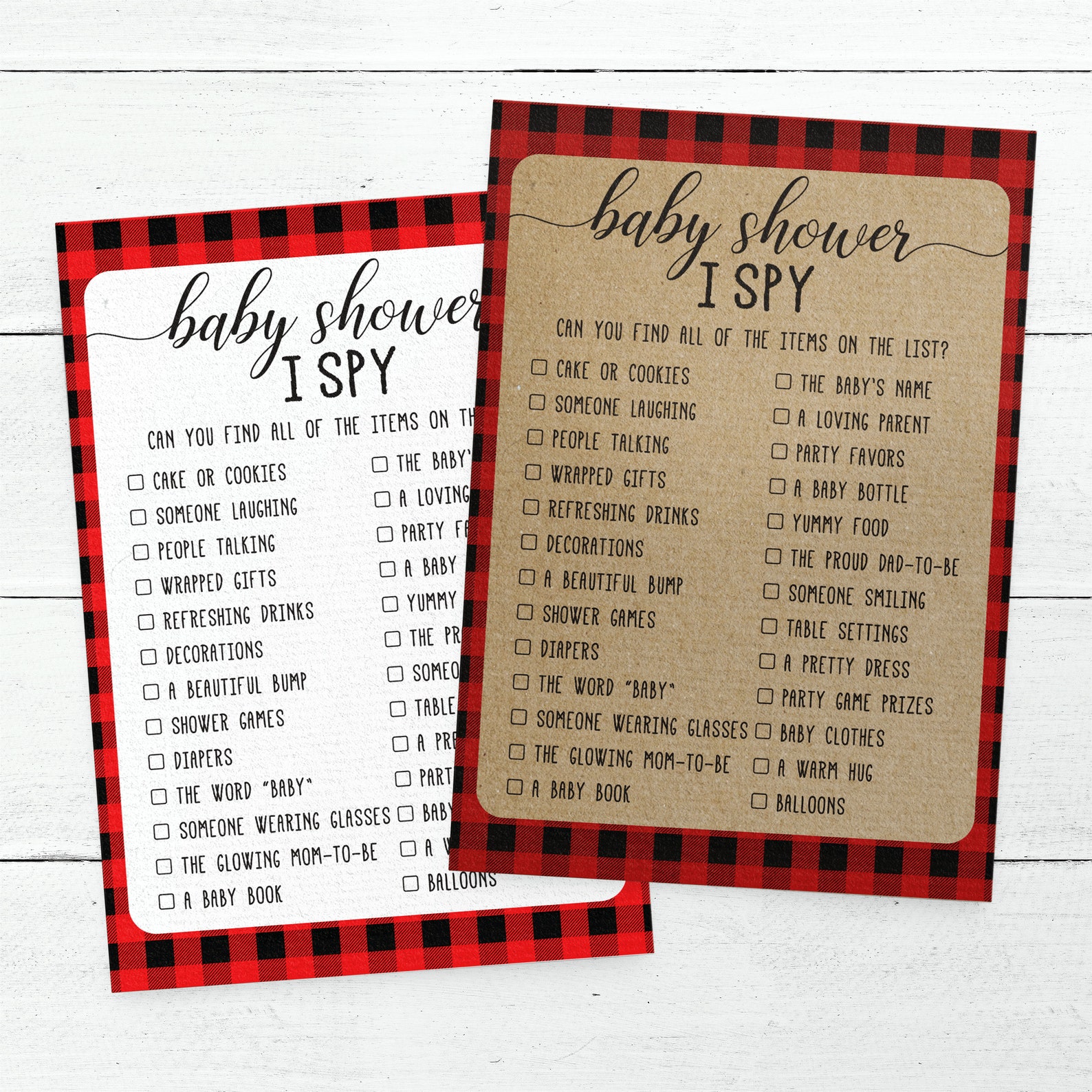 Baby Shower I Spy . I Spy Scavenger Hunt for Baby Shower . | Etsy