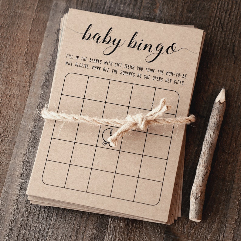 Baby Shower Bingo Baby Bingo Cards Baby Bingo Game Coed | Etsy