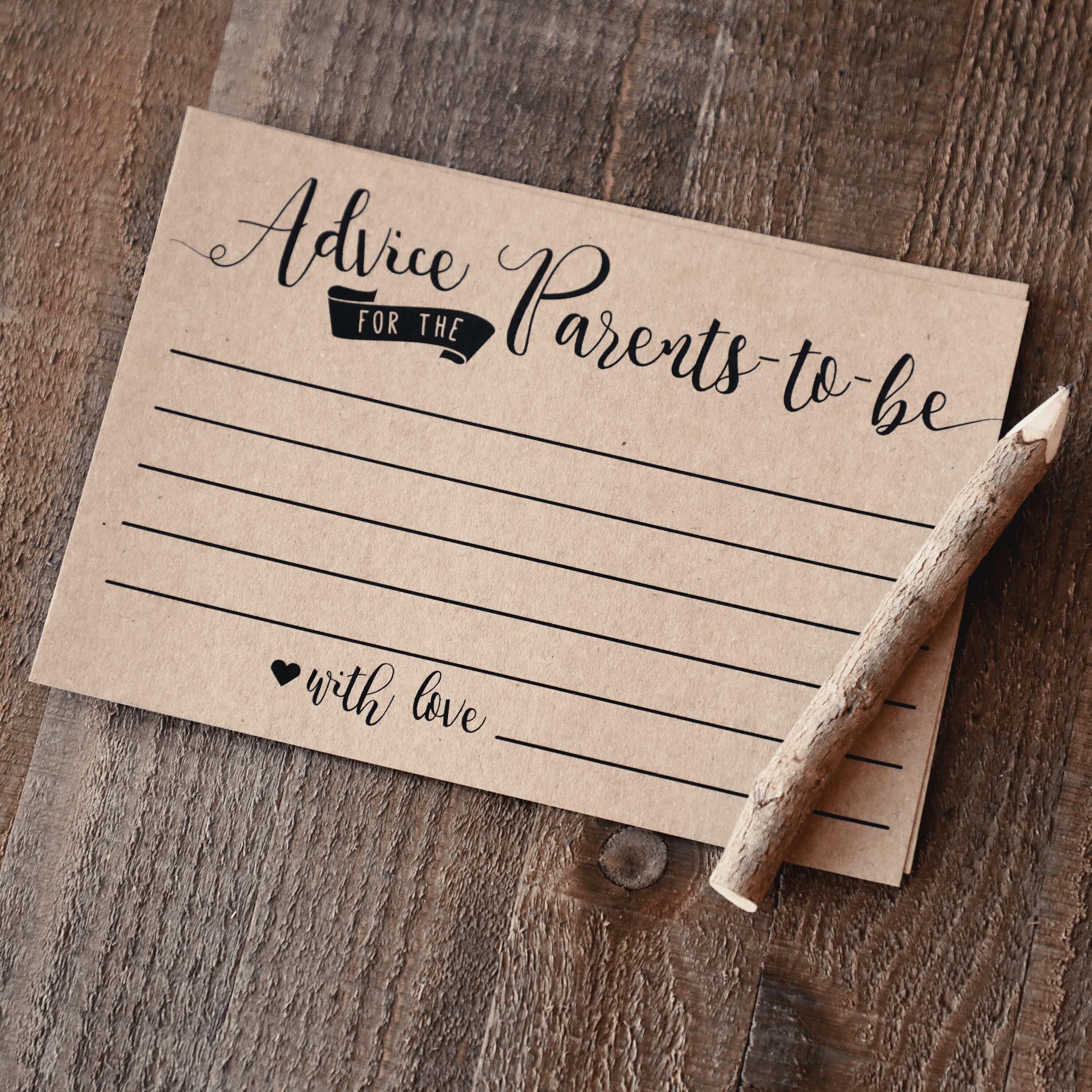 PRINTED Advice for the Parents-to-be Kraft Paper Baby Shower - Etsy