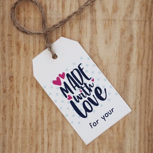 Printable Editable Template Tags, Labels Made With Love, Instant ...