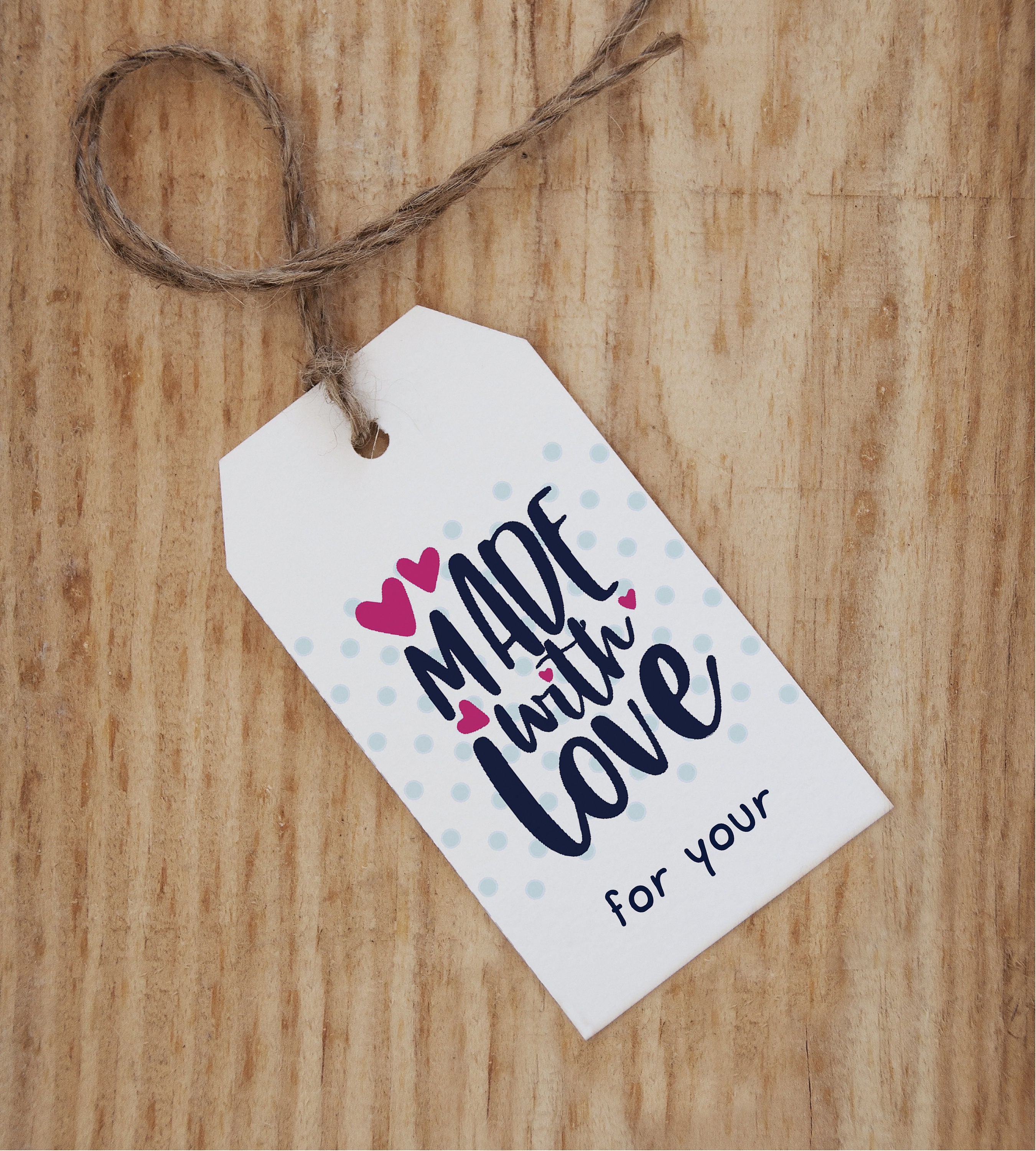 Printable Editable Template Tags, Labels Made With Love, Instant ...