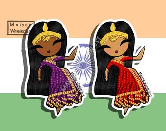 Indian Girl Sticker - Etsy