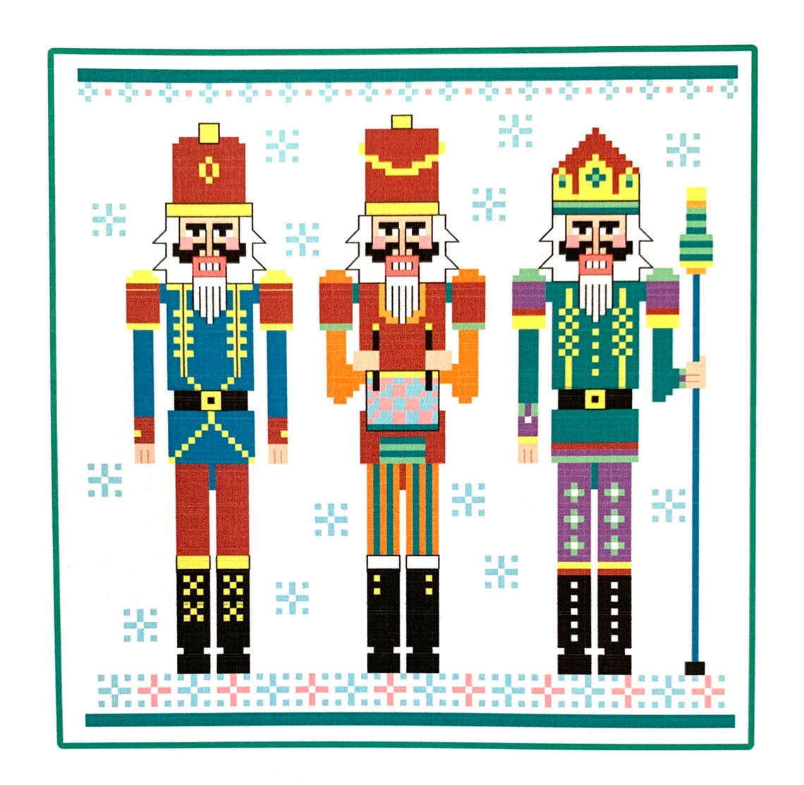 The Nutcracker Trio Cross Stitch Design PDF - Etsy