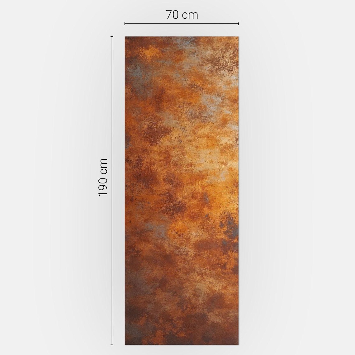 Metallic Texture With Rust Refrigerator Decal, Orange Fridge Wrap ...