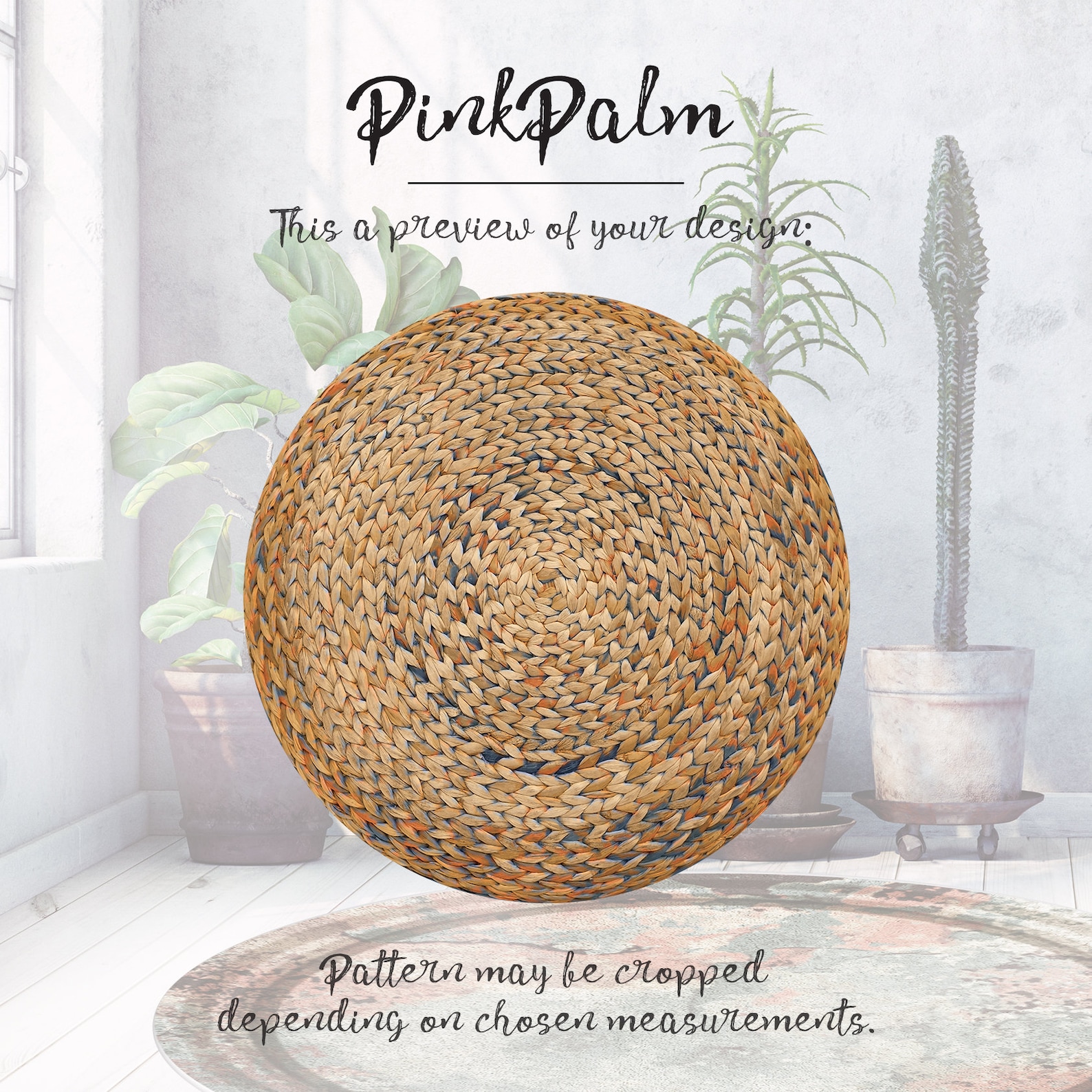 Beclean Round Vinyl PVC Mat Linoleum Mat Vinyl Carpet Art | Etsy