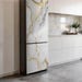 Elegant Marble Pattern Fridge Wrap Sticker, White Refrigerator Wrap ...