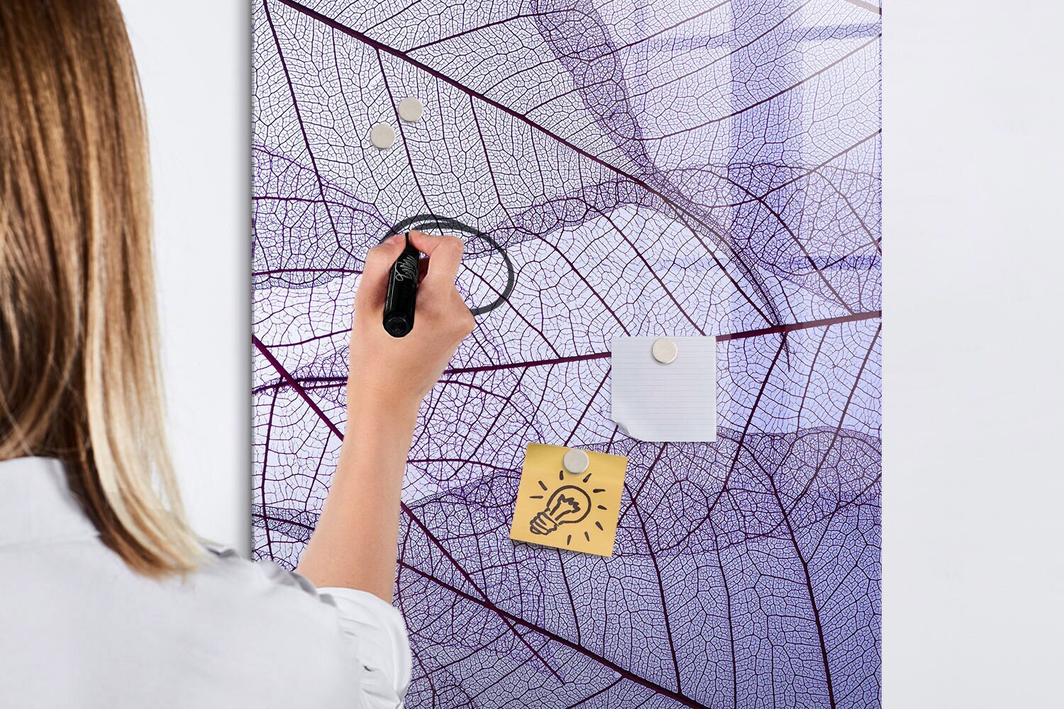 Leaf Texture Magnetic Board, Command Center, Purple Display Board, to ...