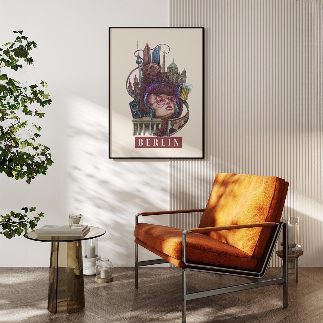 Berlin City Art Frame, Berlin City Wall Art, Wall Art in Frame, Berlin ...
