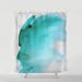 Turquoise Watercolor Stain Shower Curtain - Bathroom Art - Bohemian ...