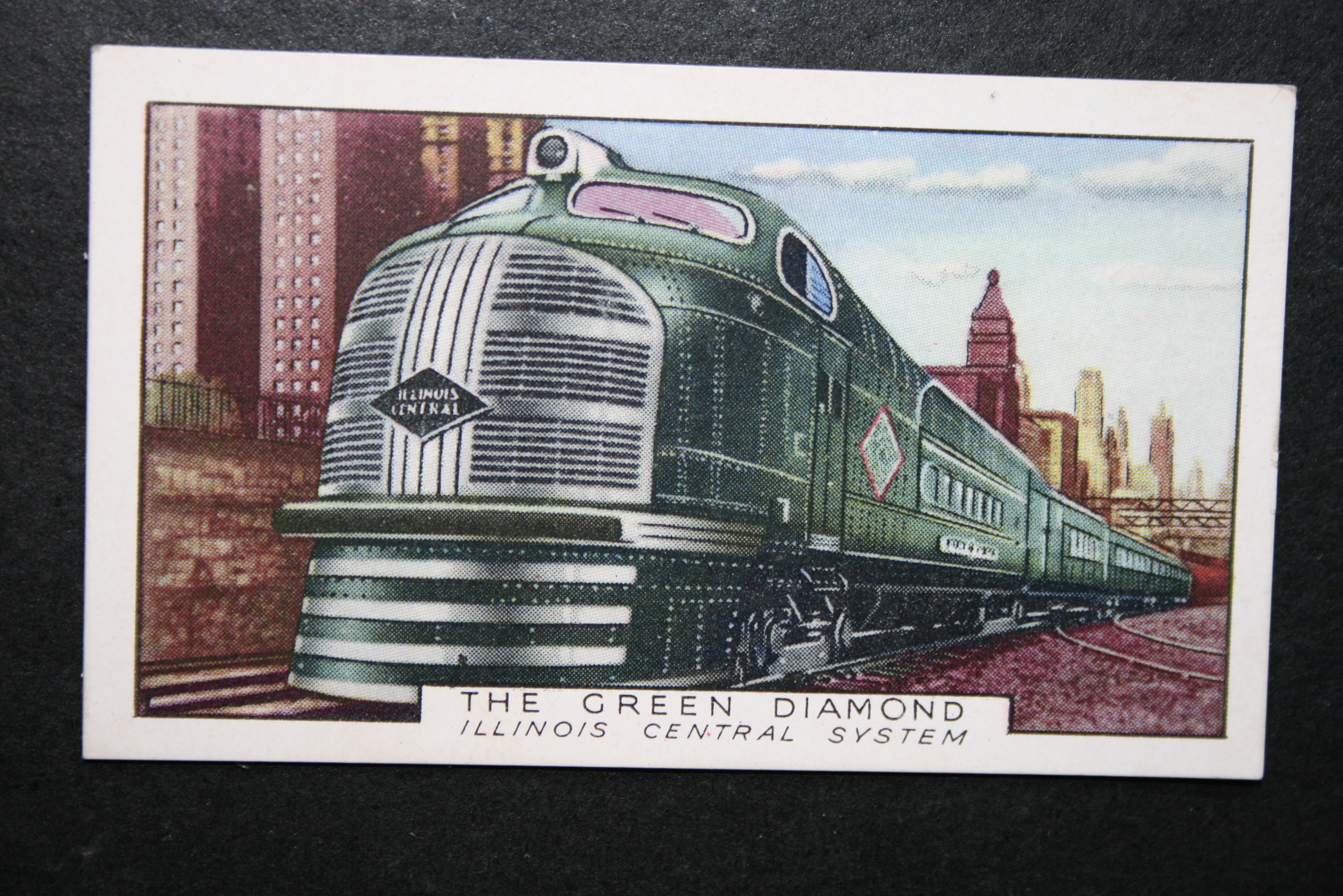 Vintage Railway Card the Green Diamond Illinois Central - Etsy