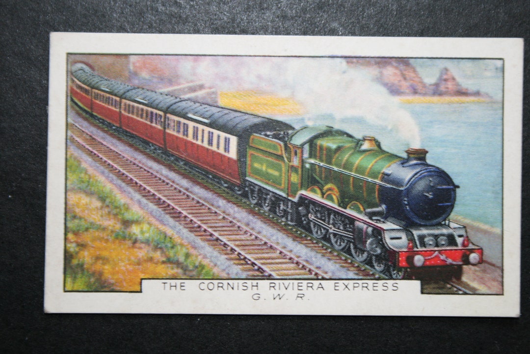 Vintage Railway Card the Cornish Riviera Express Great Western Railway ...