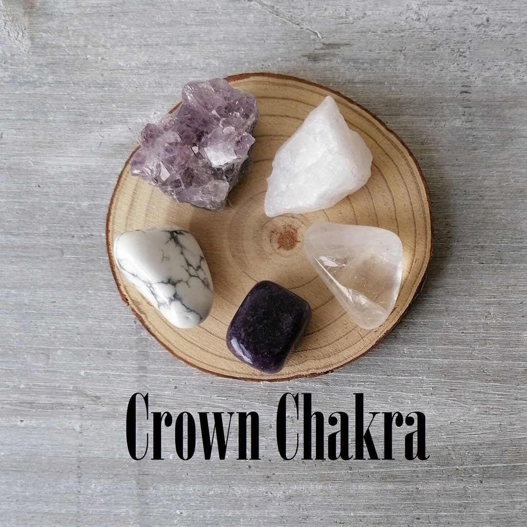 Crown Chakra Crystals Natural & Tumbled Stones Crown Chakra Gifts Crown ...