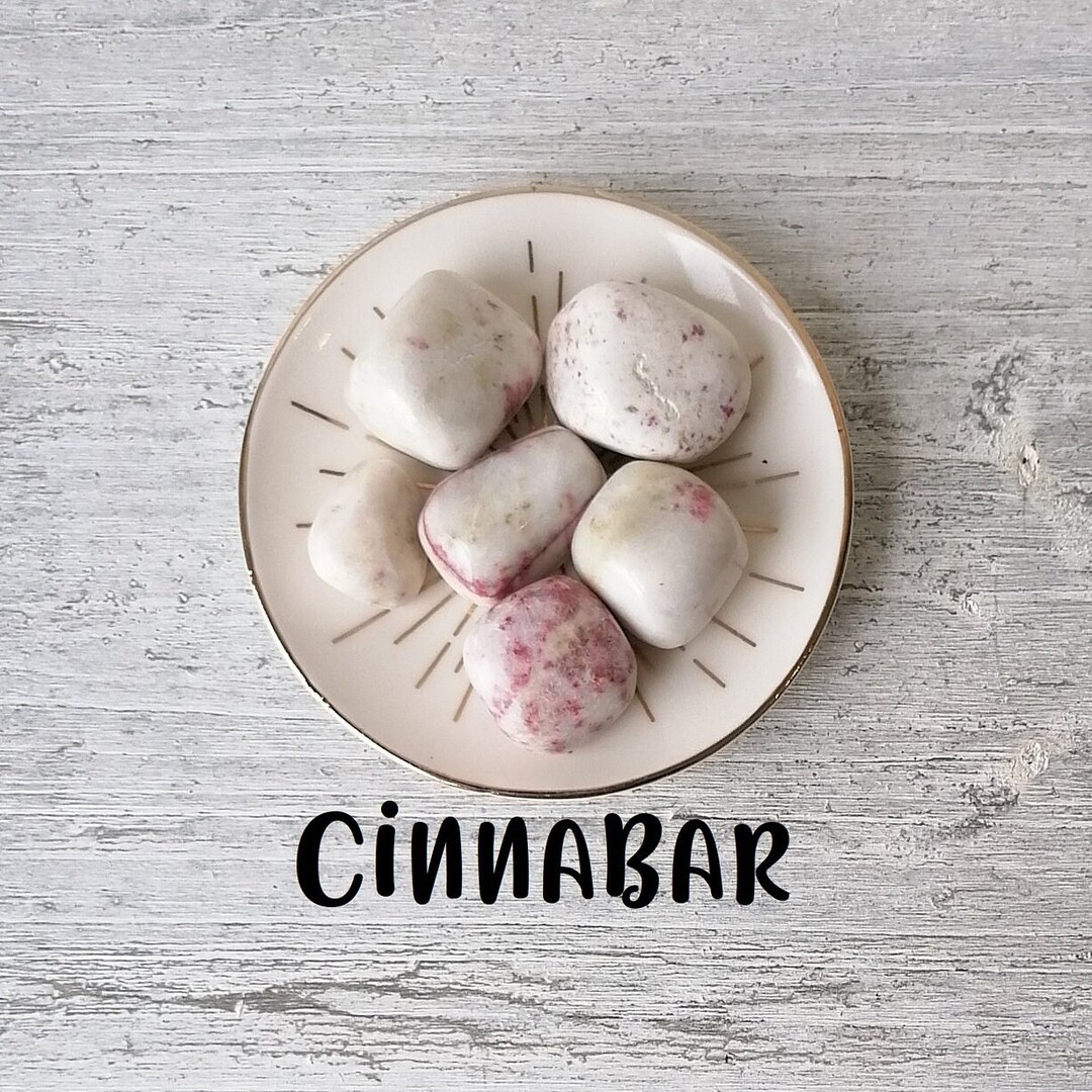 Cinnabar aka Cinnabrite Tumbled Stone Tumblestone Tumbled Gemstone ...