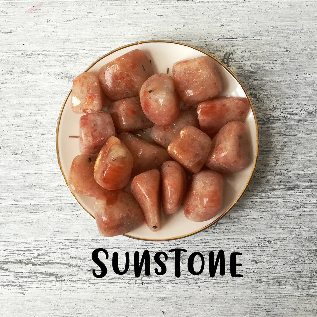 Sunstone Tumbled Stone Tumbled Stones Tumblestone Tumbled Gemstone ...