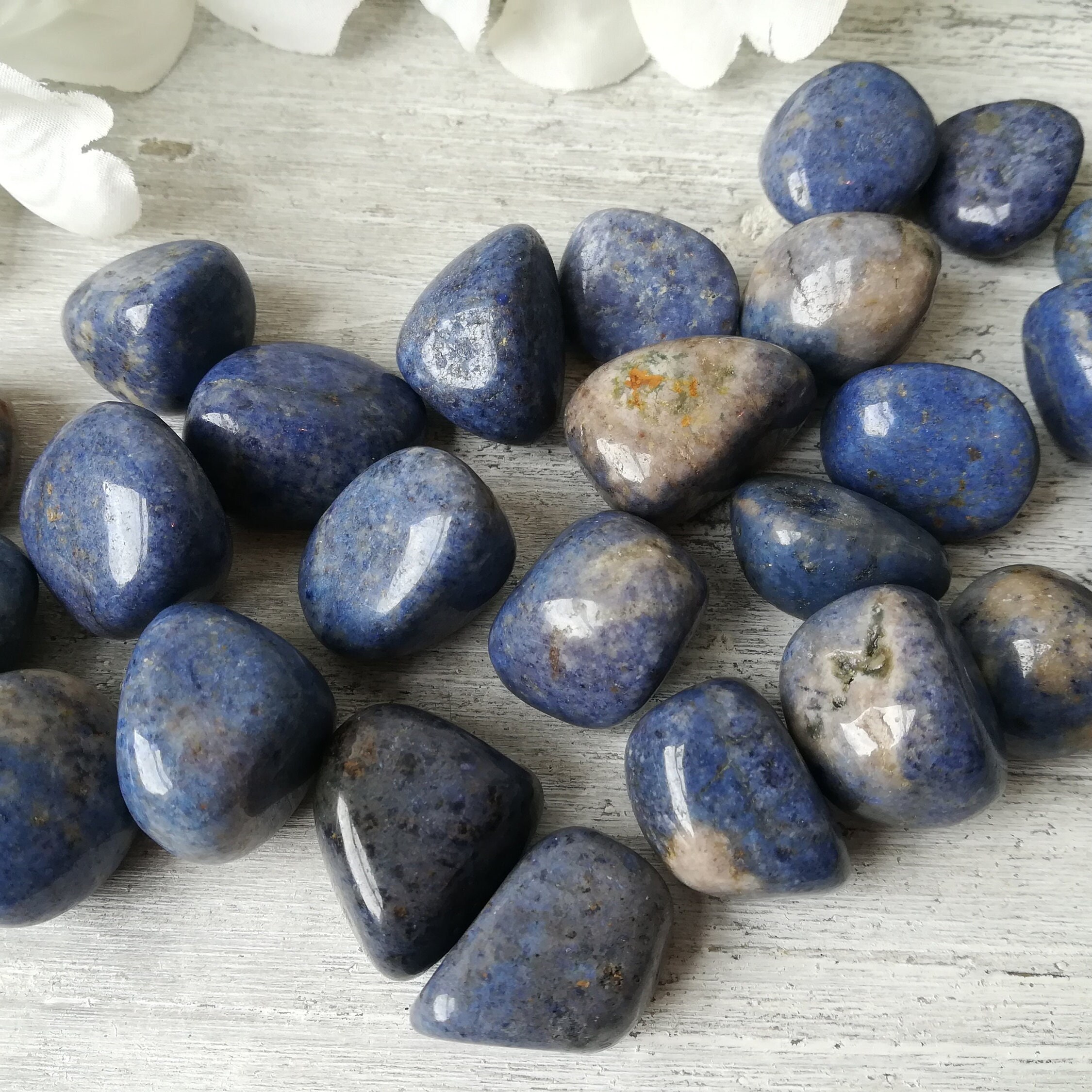 Dumortierite Tumbled Stone Tumbled Stones Tumblestone | Etsy