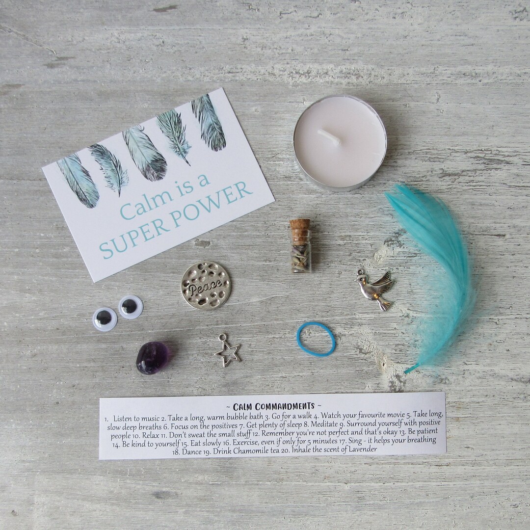 Little Bag of Calm Calm Down Kit Calming Gift Amethyst Lavender Little ...