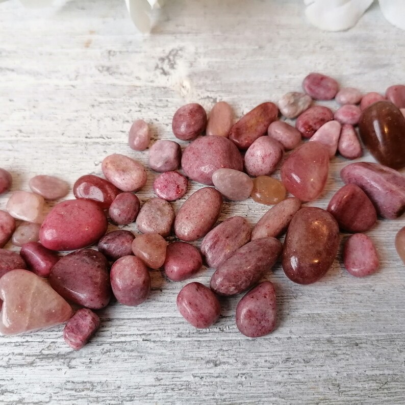Thulite Tumbled Stone Tumbled Stones Tumblestone Tumbled - Etsy UK