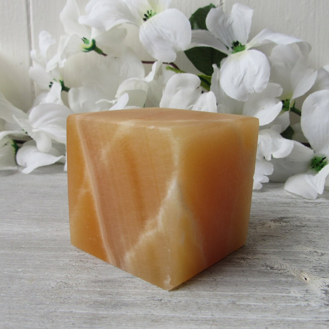 Orange Calcite Cube Healing Crystals Crystal Gifts Crystals for ...