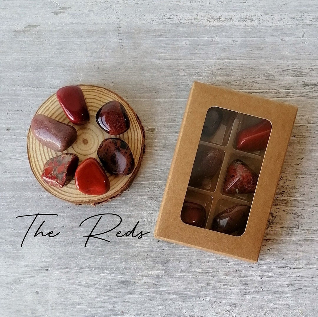 Colour Therapy Tumblestone Gift Box the Reds Energizing - Etsy