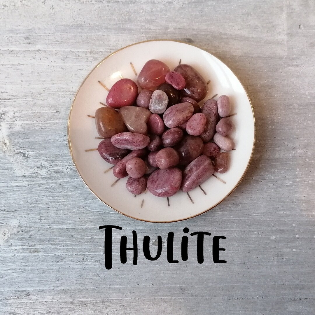 Thulite Tumbled Stone Tumbled Stones Tumblestone Tumbled Gemstone ...