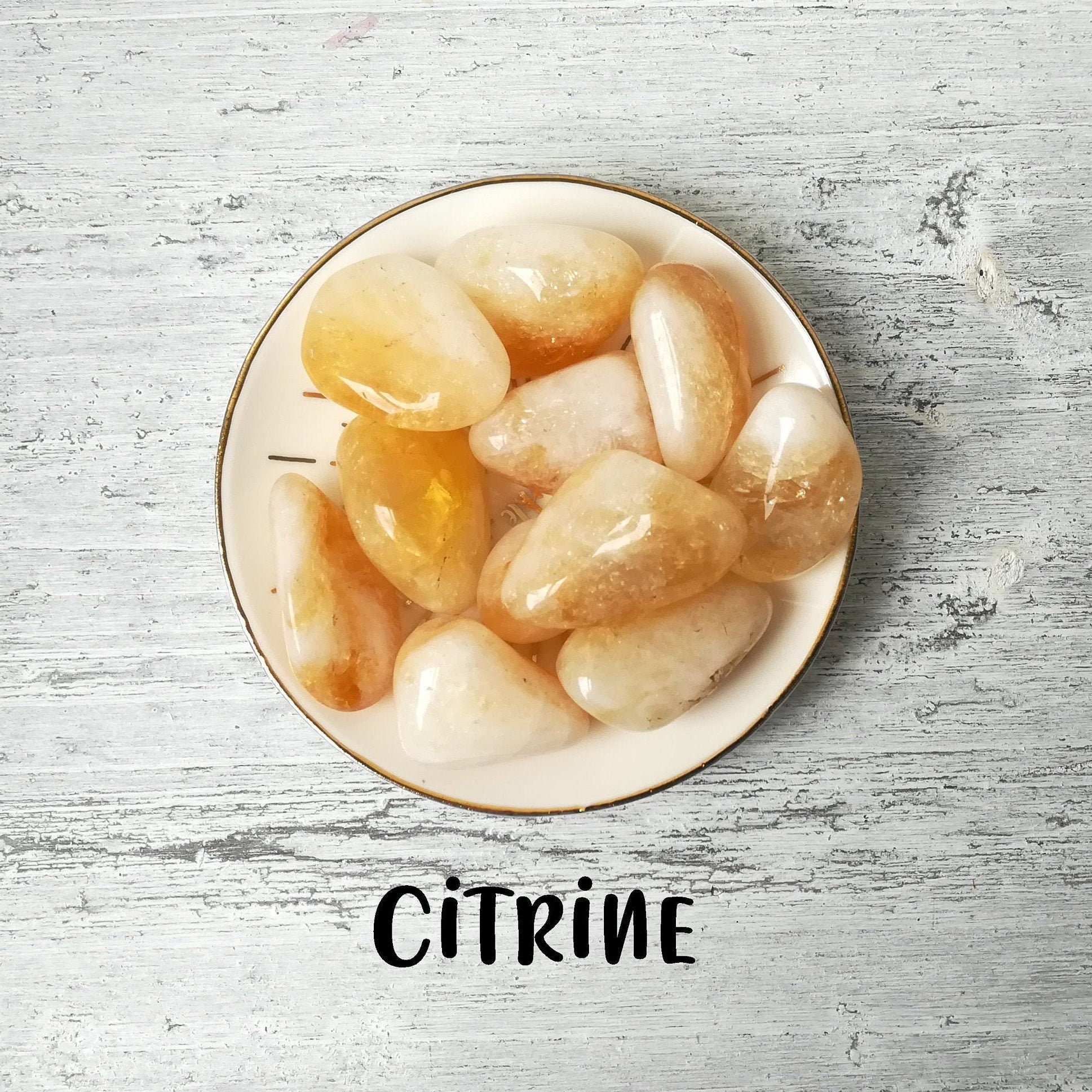 Citrine Tumbled Stone Tumbled Stones Tumblestone Tumbled - Etsy