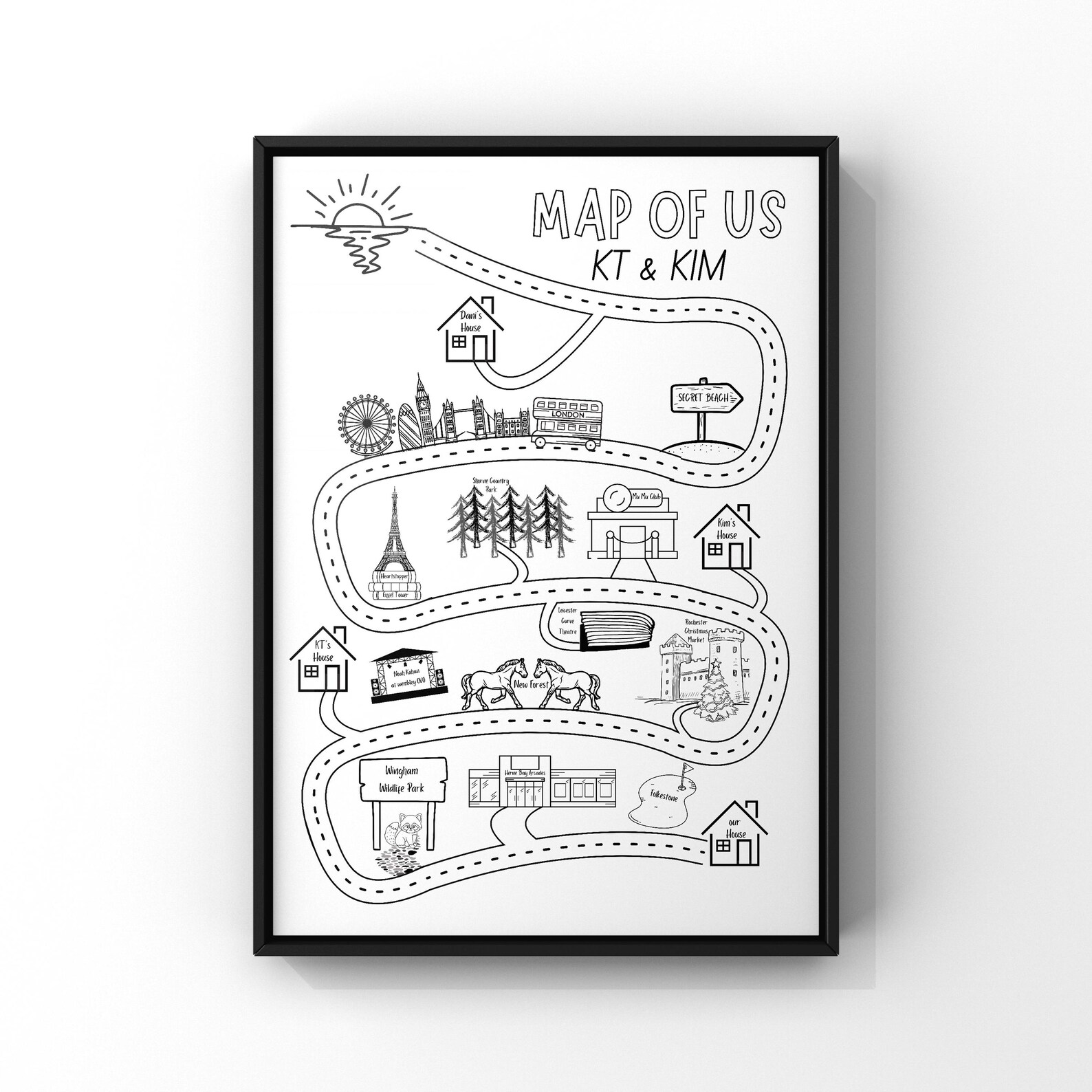 The Map of Us Relationship Digital Print - Etsy