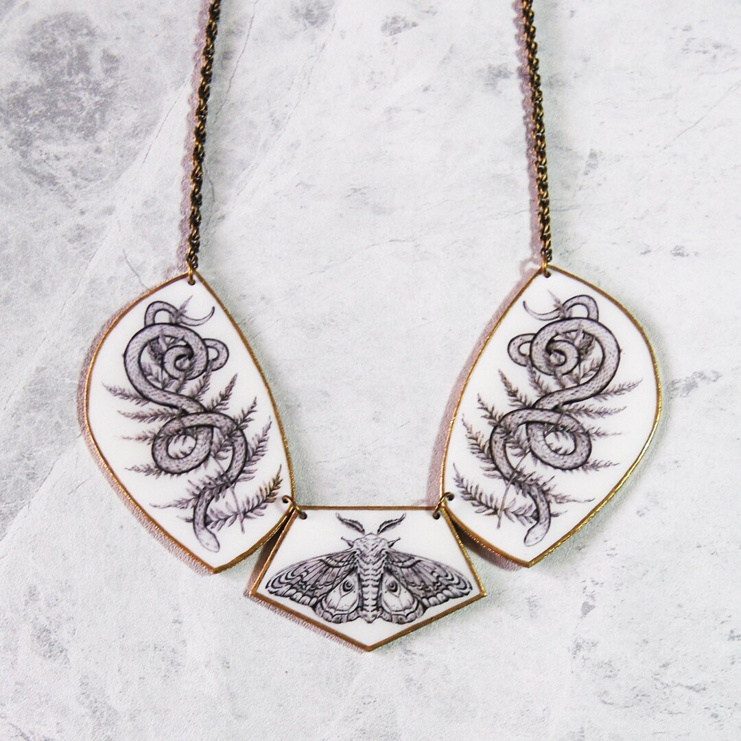 Victorian Wisdom Necklace, Mystical Jewelry, Forest Witch Necklace ...