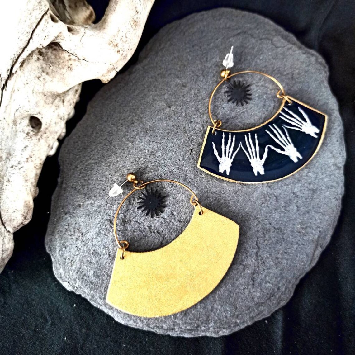 Skeleton Hands Earrings, Halloween Earrings, Day of the Dead Earrings ...