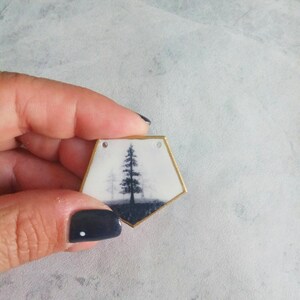 Modern Jewelry, Forest Necklace, Nature Jewelry, Illustrated Necklace ...