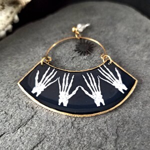 Skeleton Hands Earrings, Halloween Earrings, Day of the Dead Earrings ...