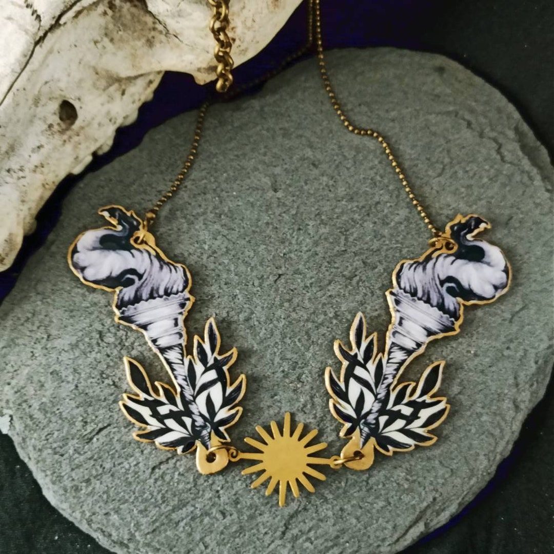 Witch Fire Necklace, Witchy Jewelry, Goddess Necklace, Burn Witch ...