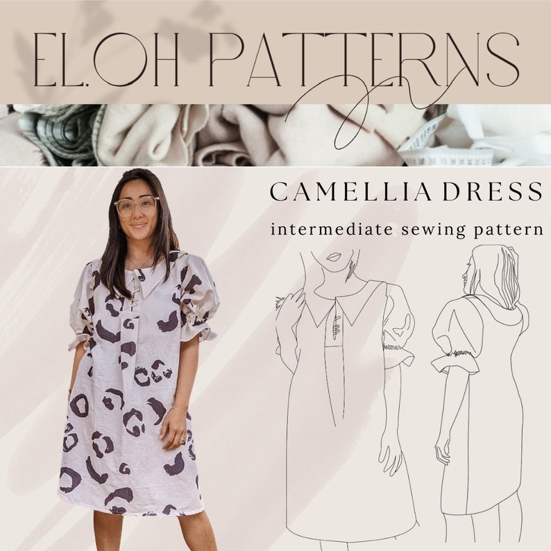ELOH Camellia Dress Sewing Pattern - Etsy