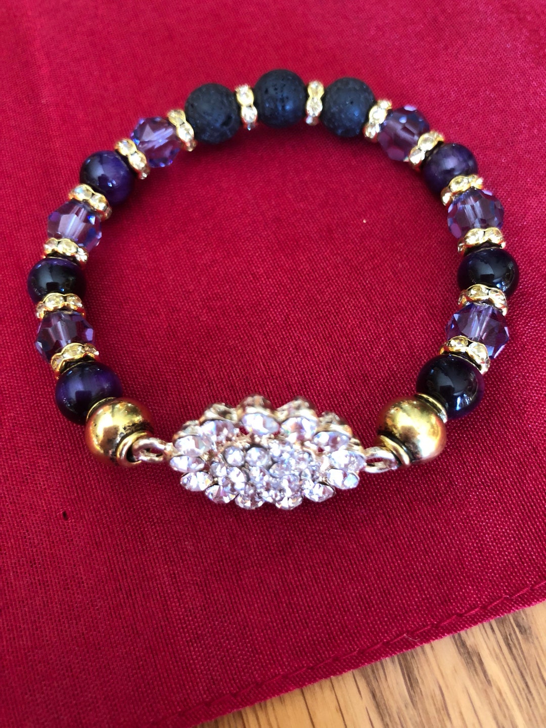 Purple Tiger Eye Essential Oil Diffuser Bracelet - Etsy