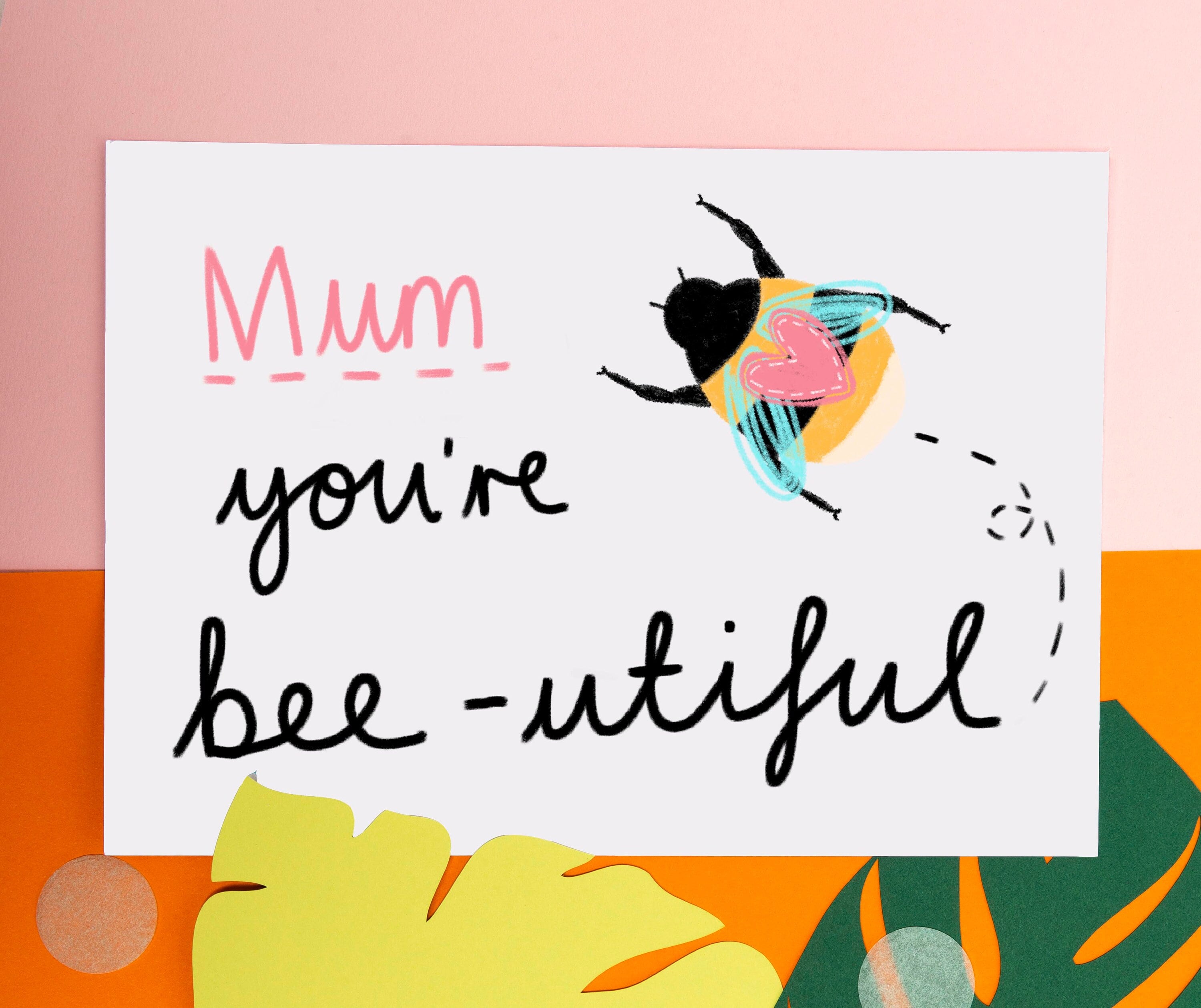 Mother's Day Bee Beautiful Hand Made Greeting Love Card - Etsy