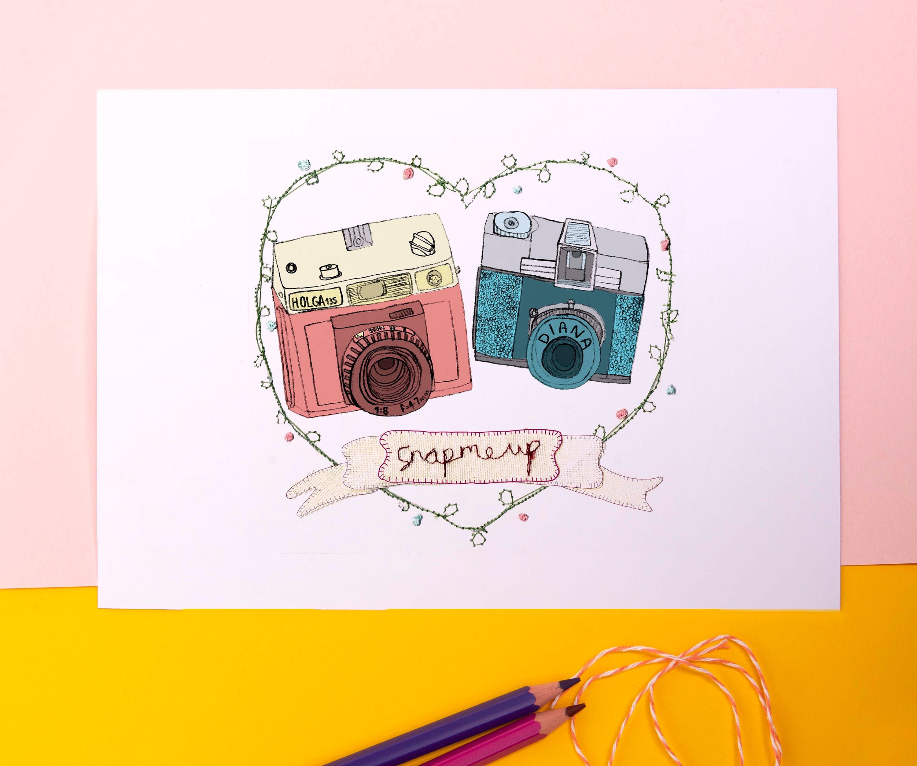 Snap Me up Camera Illustration Love Valentines Anniversary - Etsy