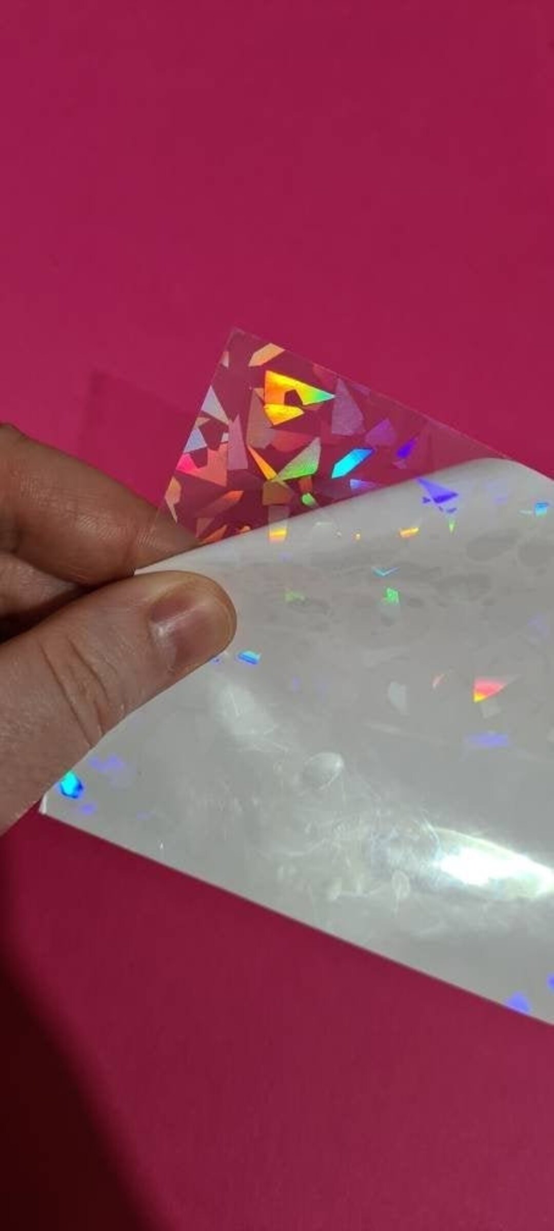 Self Adhesive, Holographic, Shattered Glass Effect, Overlay Vinyl ...