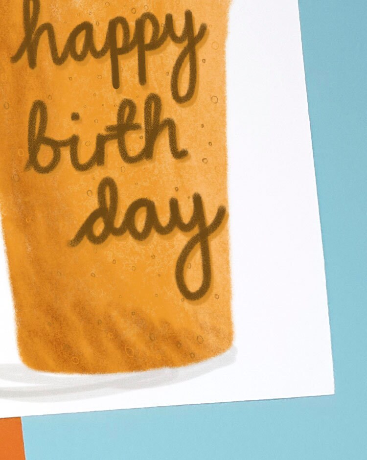 Happy Birthday Beer Alcohol Beerday Pint Pint Glass Craft - Etsy