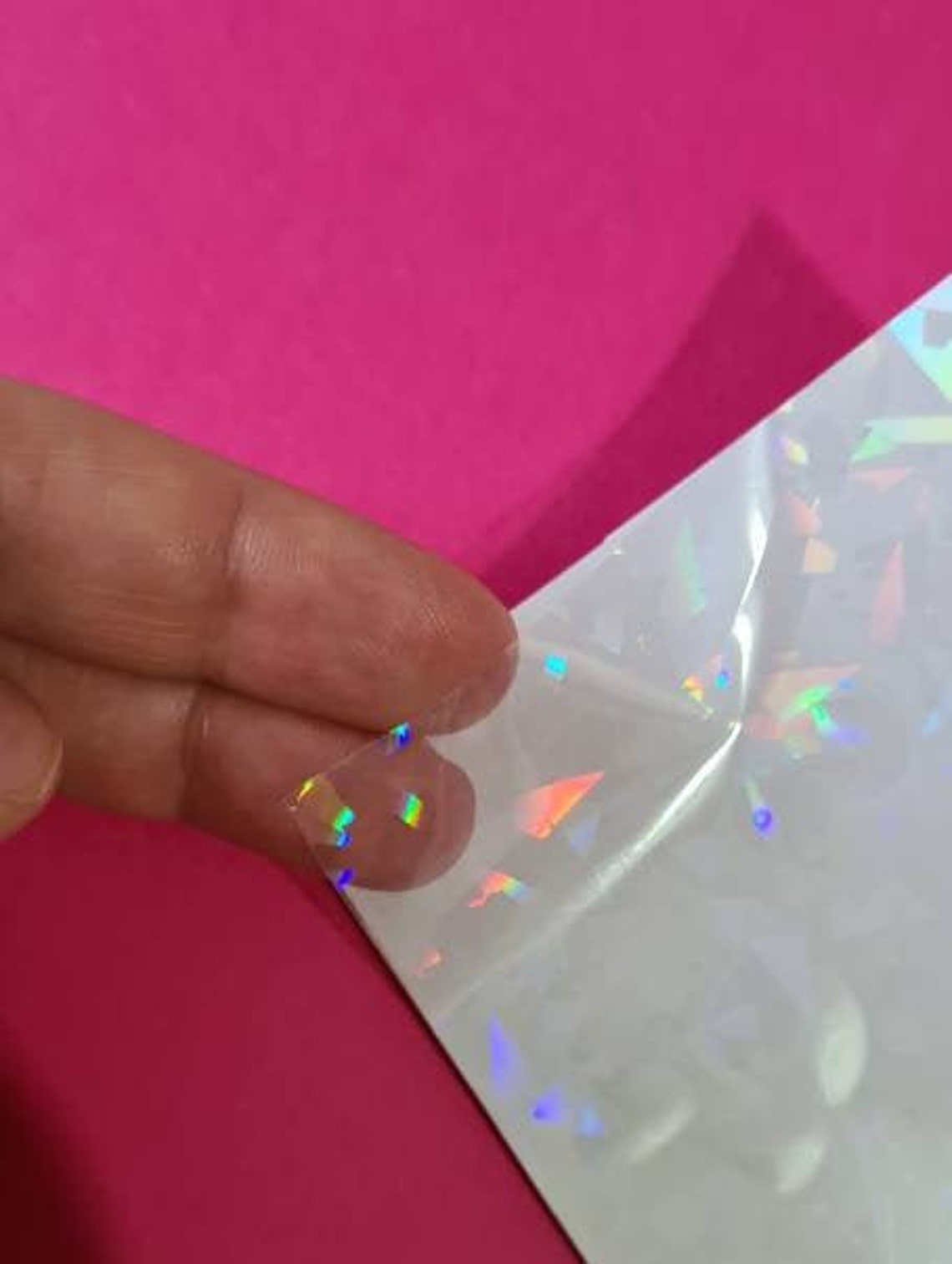 Self Adhesive Holographic Shattered Glass Effect Overlay - Etsy