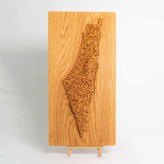 Topographic Map of Palestine | Etsy