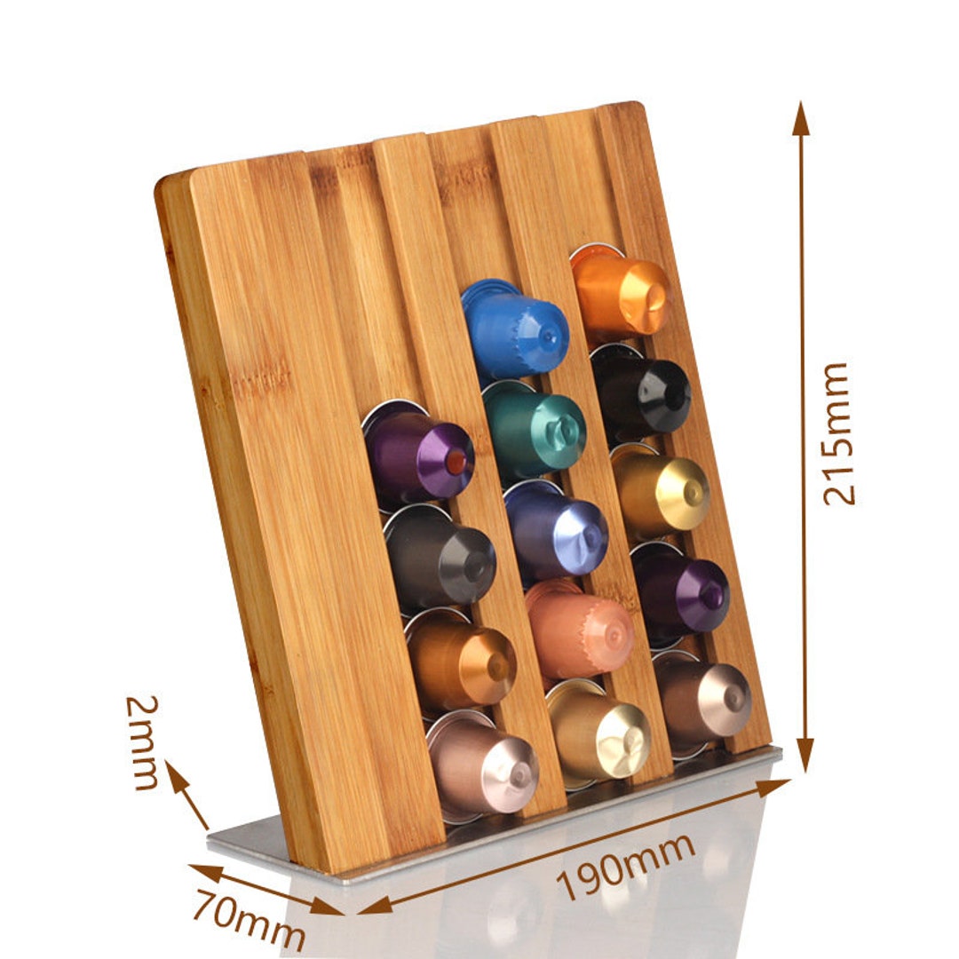 Bamboo Coffee Capsule Storage - Etsy